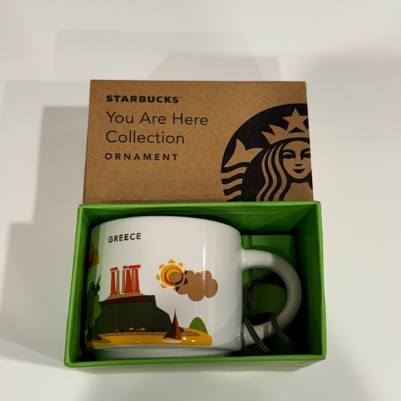 Starbucks | Kitchen | Starbucks Greece Ornament Mug With Green And ...